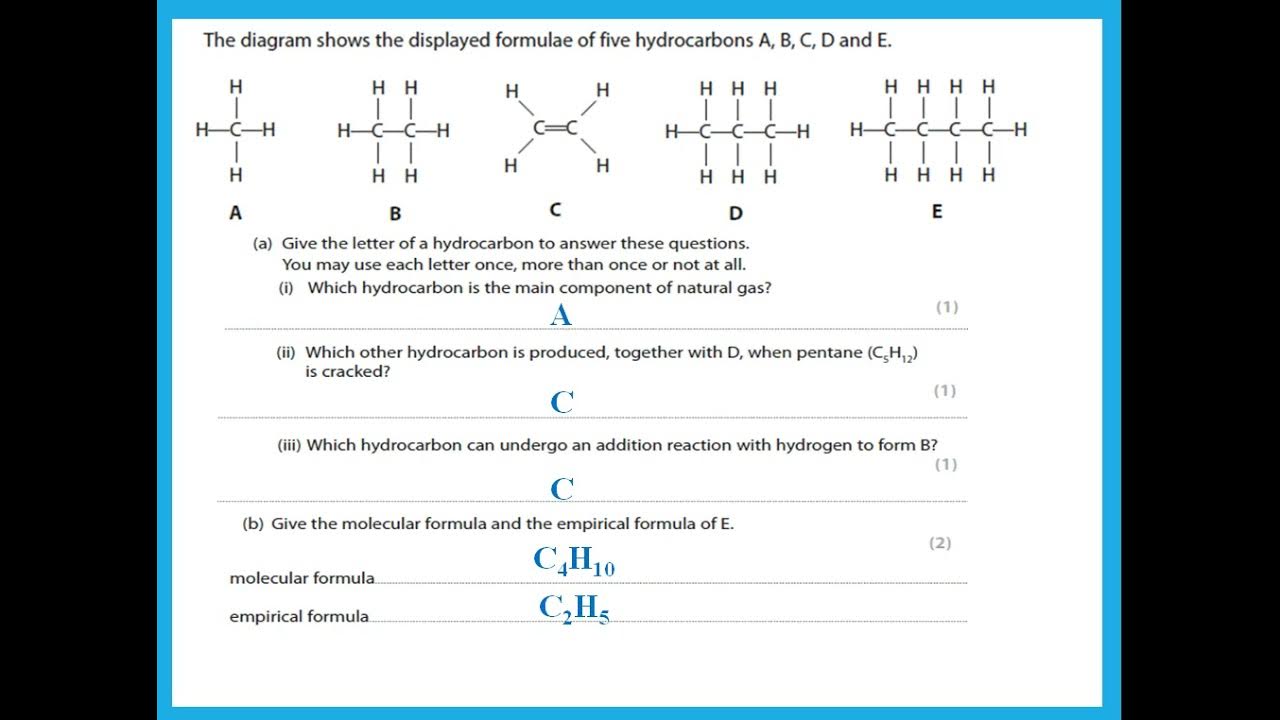 IGCSE Chemistry Edexcel Ch 15 - Organic Chemistry Q & A Part 2 - YouTube