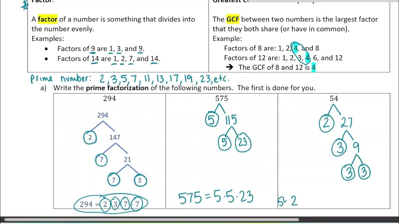 Math 10 - Lesson 3.1 - Factors of Whole Numbers - YouTube