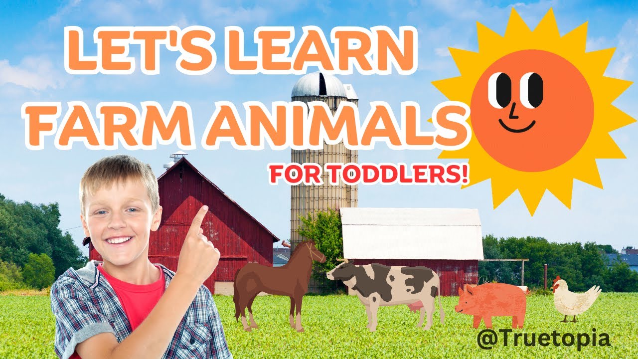 Fun Farm Animals Adventure for Toddlers! 🚜 Farm Animal Names and Sounds ...