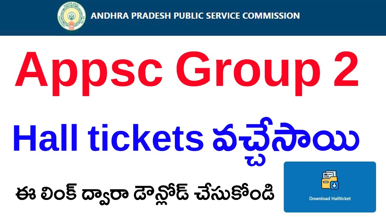 How to Download APPSC Group2 Hall Ticket 2024 | AP Group2 Hall Ticket ...