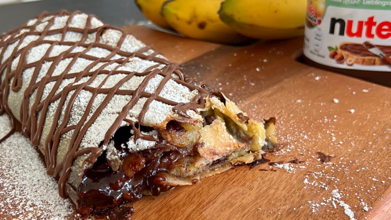 Receita Alemã: Strudel de Banana com Nutella, receita original da massa ...