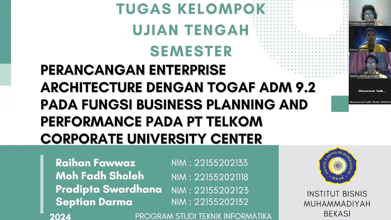 Presentasi Kelompok 1 UTS Enterprise Architecture | IBM Bekasi Teknik ...