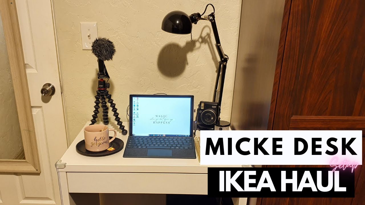 IKEA MICKE DESK SMALL SPACE OFFICE SETUP 2020 |Annee Fair - YouTube