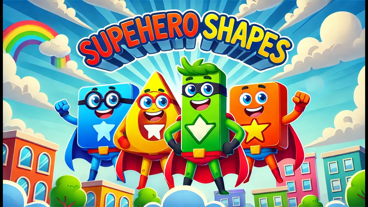 🎶 Superhero Shapes Song for Kids | Learn Shapes with Fun Superheroes! 🎶 ...