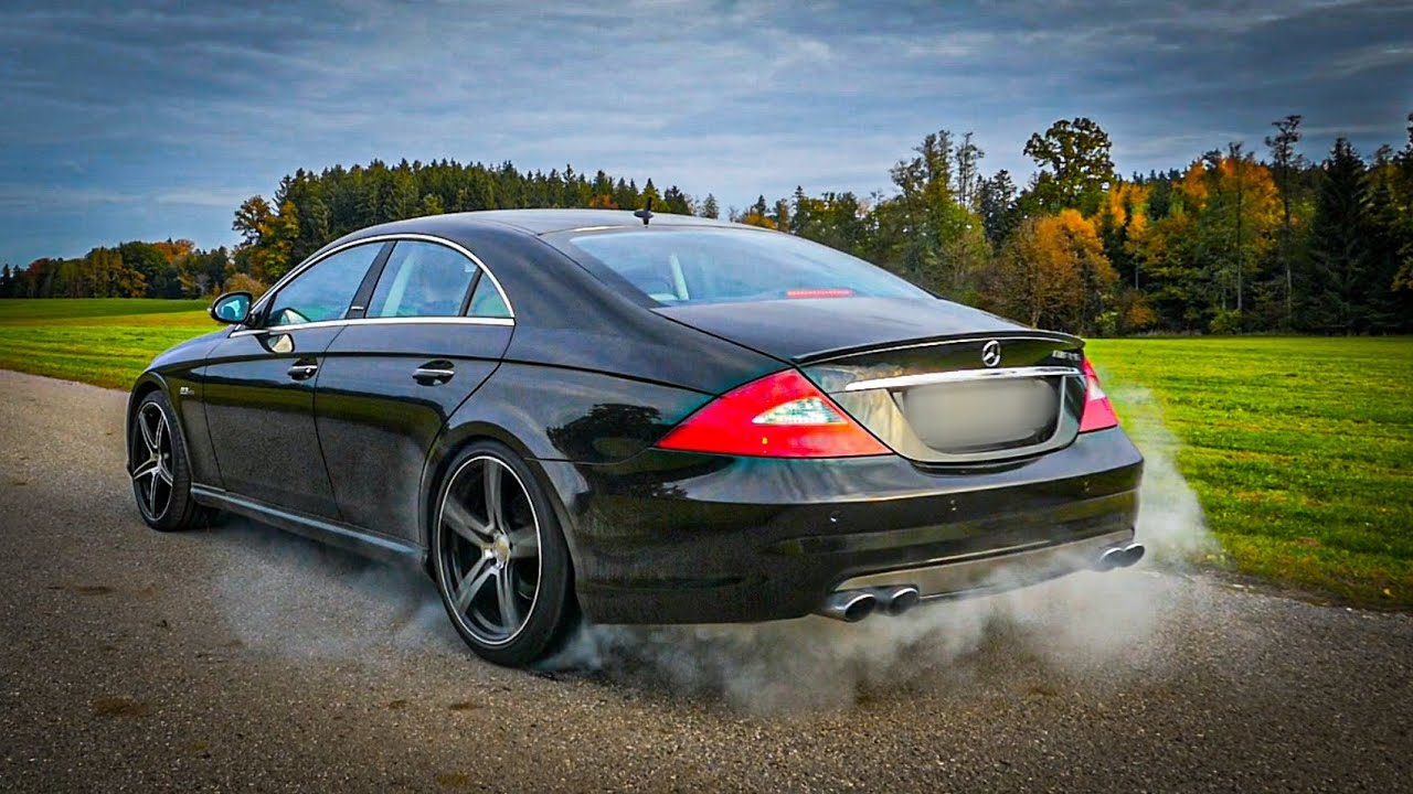Mercedes CLS 550 kleiner Burnout / erster Gang / Loud Sound ...
