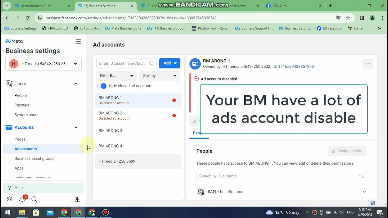 How to appeal many ads account in BM by code - YouTube