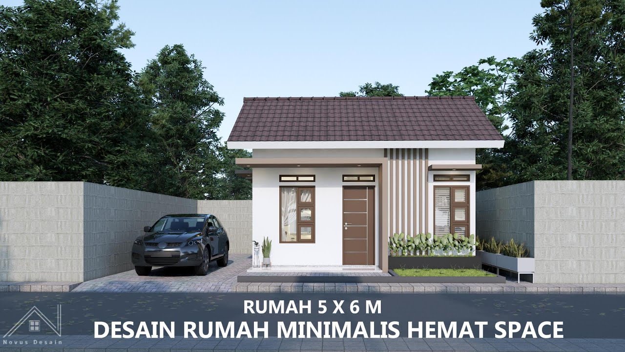 Desain Rumah Minimalis 3D Ukuran 5 x 6 M - House Design - YouTube