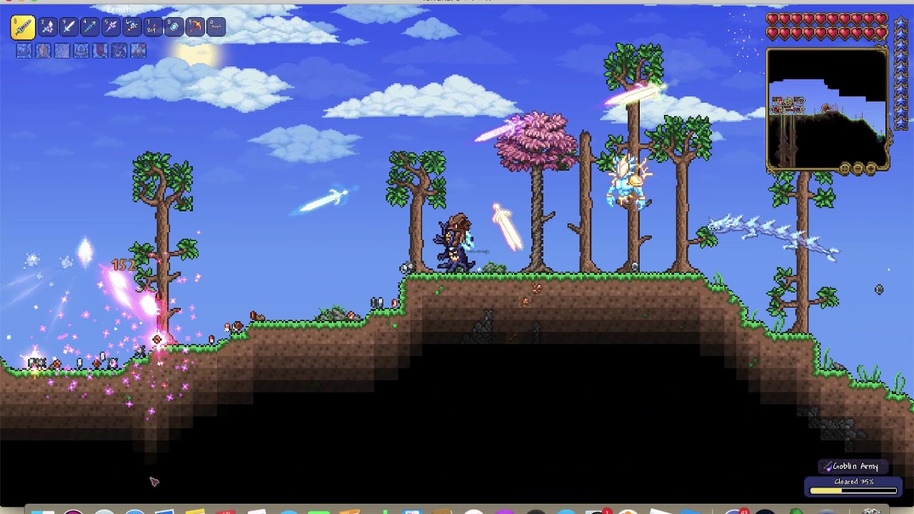 Taking on the Goblin Army in terraria - YouTube