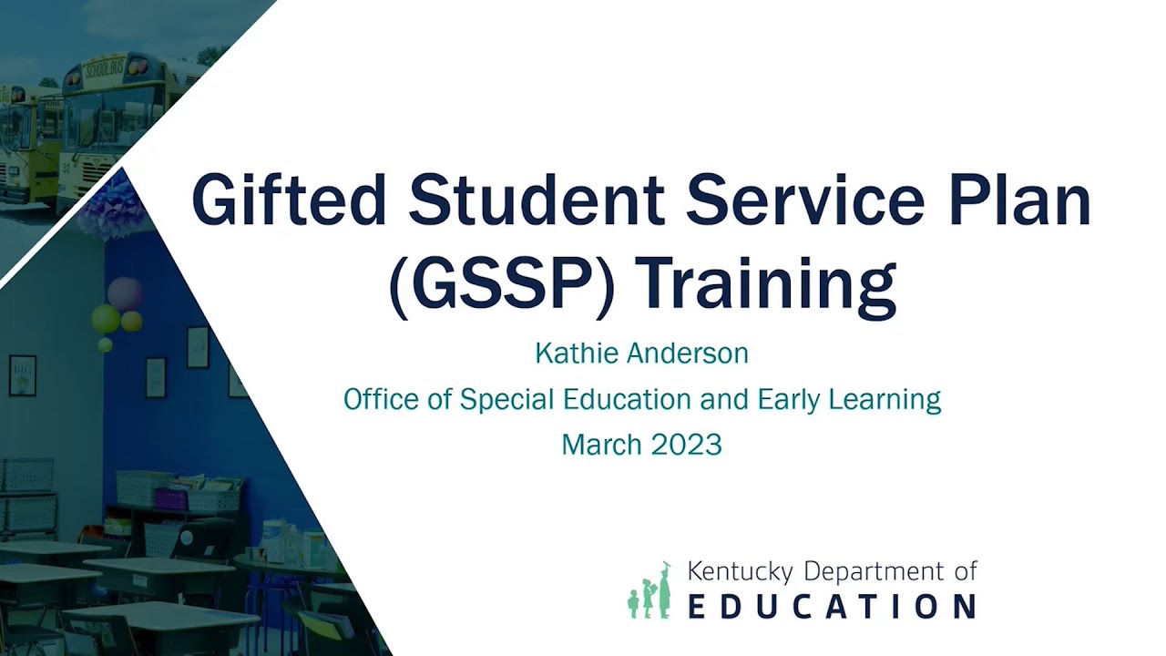 Gifted Student Service Plan (GSSP) Training - March 2023 - YouTube