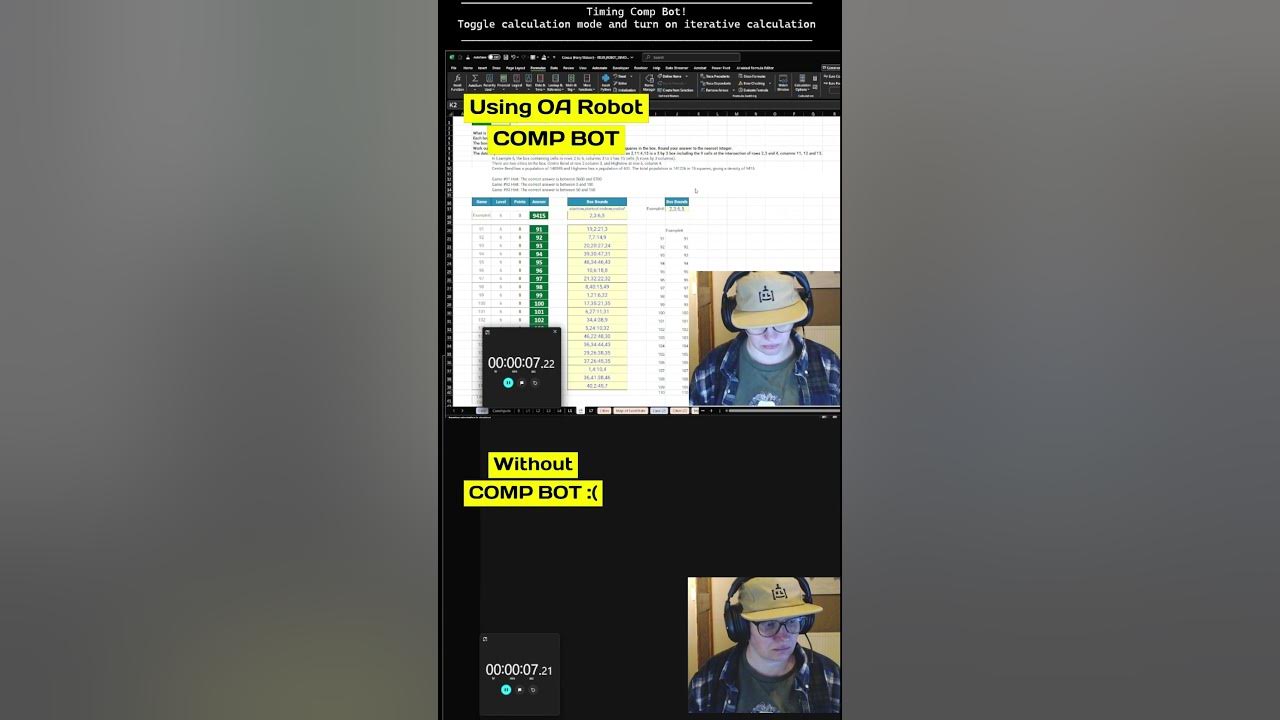 Comp Bot timing #6 Toggle calc mode & iterative calculation - YouTube