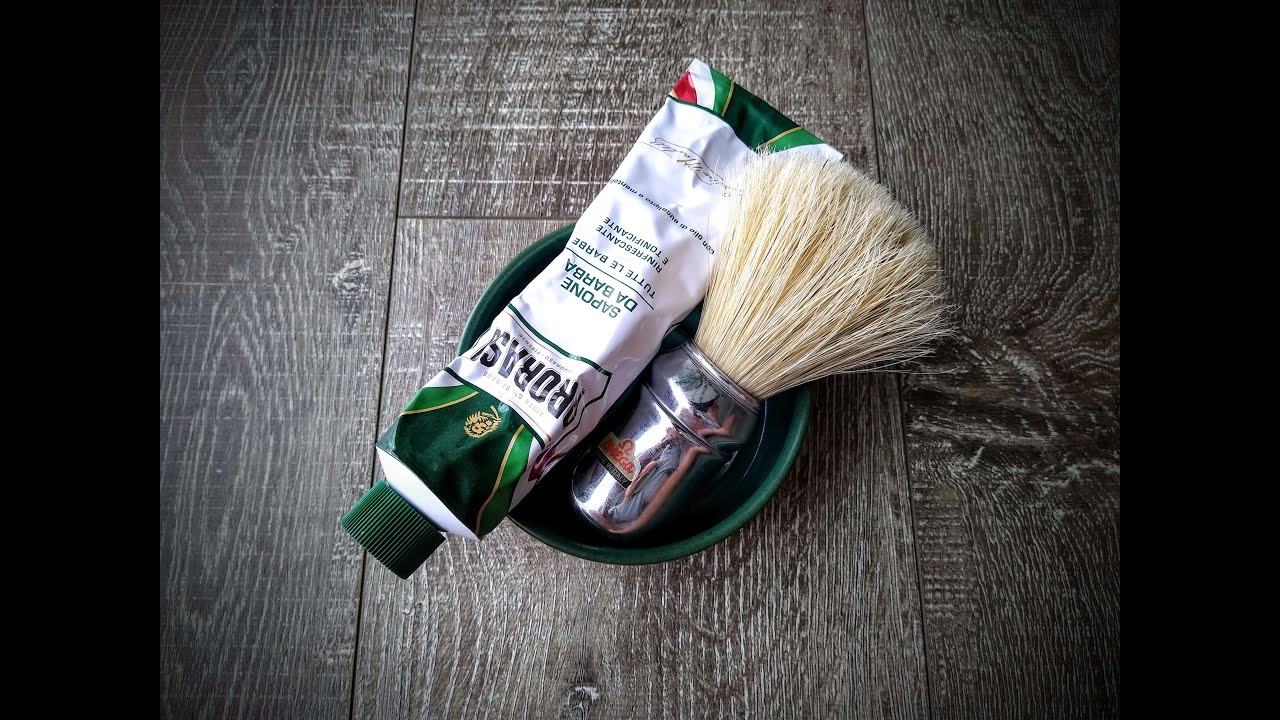 Bowl Lather w/ Proraso Green shave cream and Omega Boar brush - YouTube
