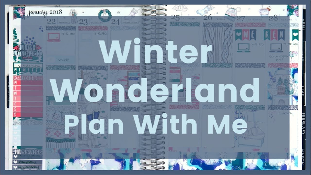 Plan With Me! Winter Wonderland printable | BeaYOUtiful Planning - YouTube