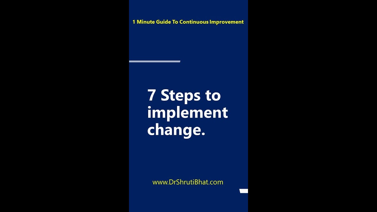 7 Steps to implement change - YouTube