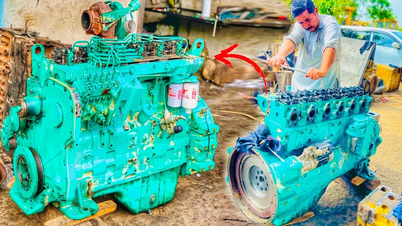 Hino Truck Engine Repair and restoration |How To Repair Diesel Engine ...