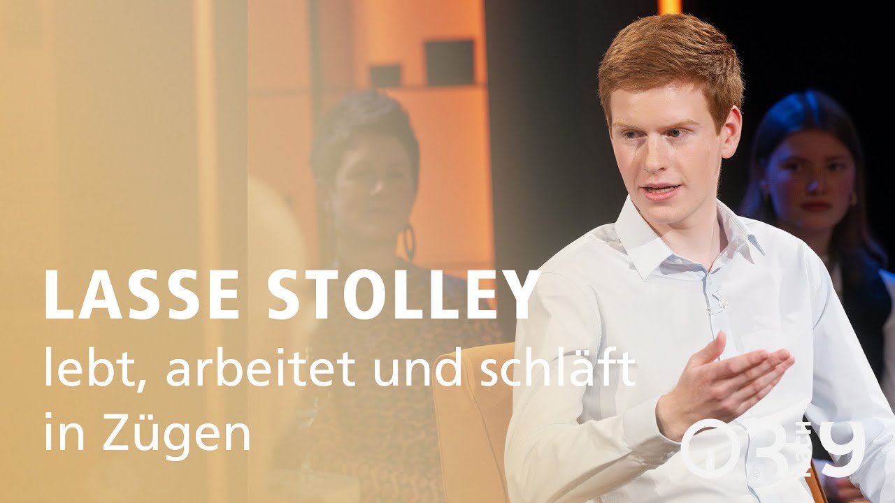 Lasse Stolley lebt, arbeitet und schläft in Zügen // 3nach9 - YouTube