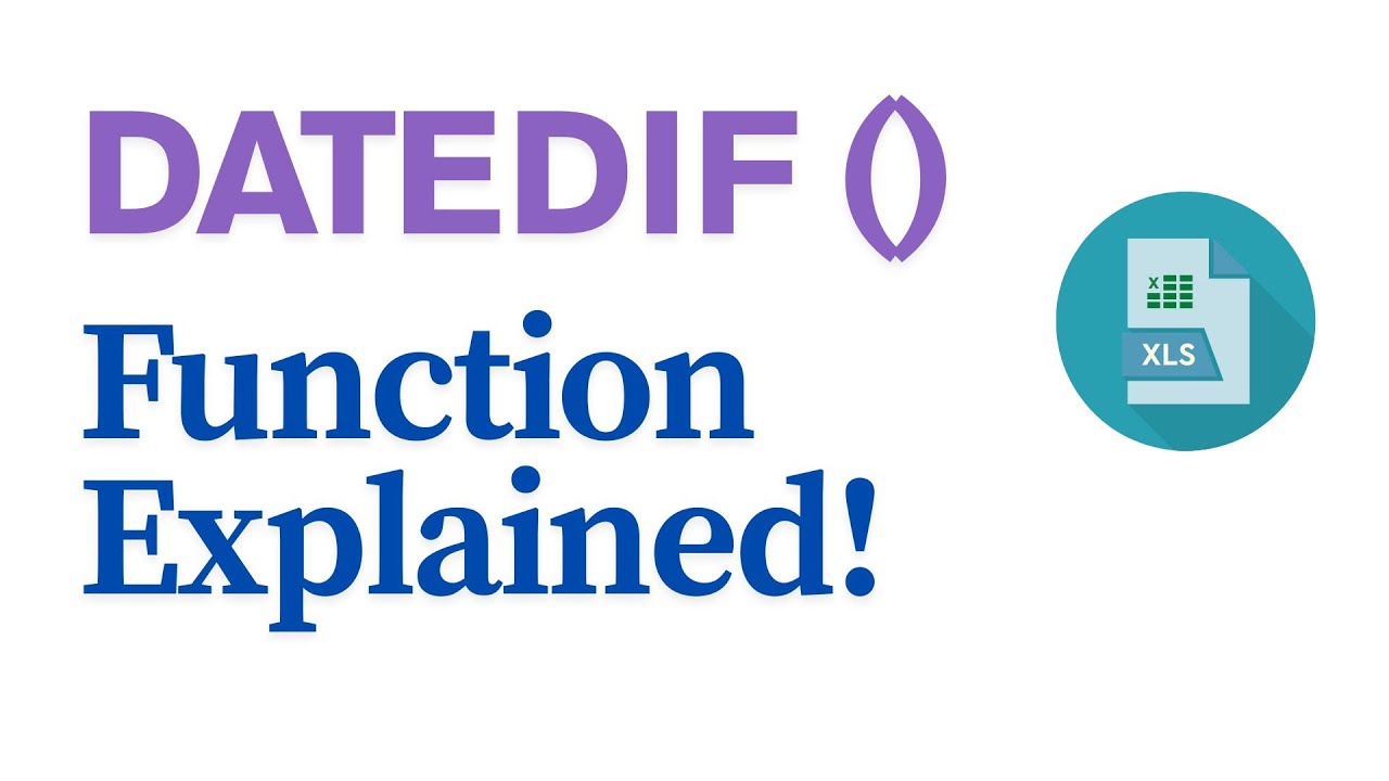 Master the DATEDIF Function in Excel | Calculate Age, Days, Months & More. - YouTube