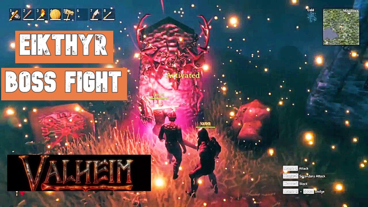 Valheim Eikthyr Boss Fight | First Boss Easy to Kill - YouTube