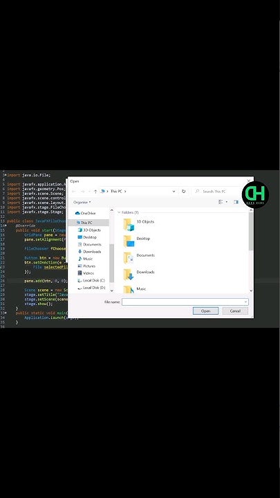 Create FileChooser in JavaFX #DarkHers #darkhers #program #code #java #bhfyp #youtubeshorts # ...