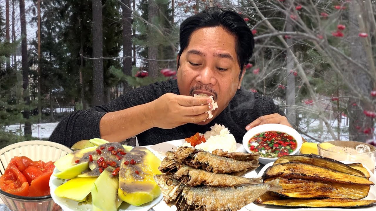 TUYO, KINAMAS NA KAMATIS, PRITONG TALONG, MANGGA AT BAGOONG!!! Filipino ...