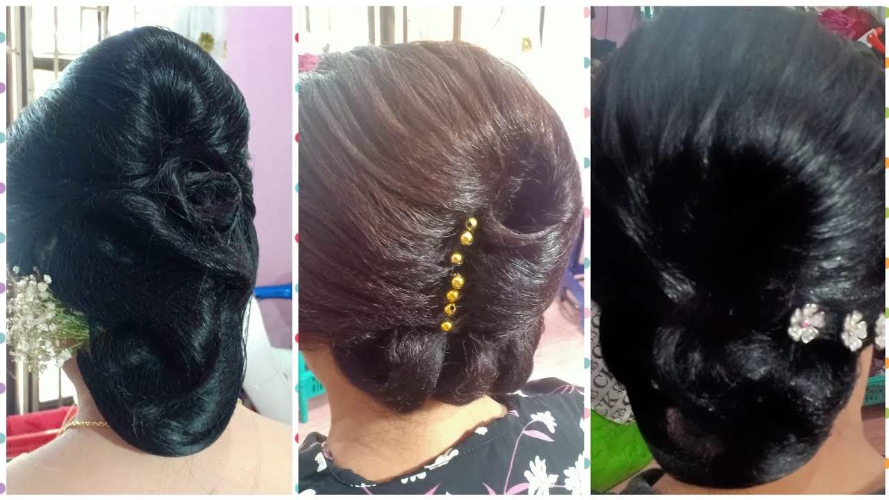 tutorial bermacam macam sanggul simpel buat ke pesta - YouTube