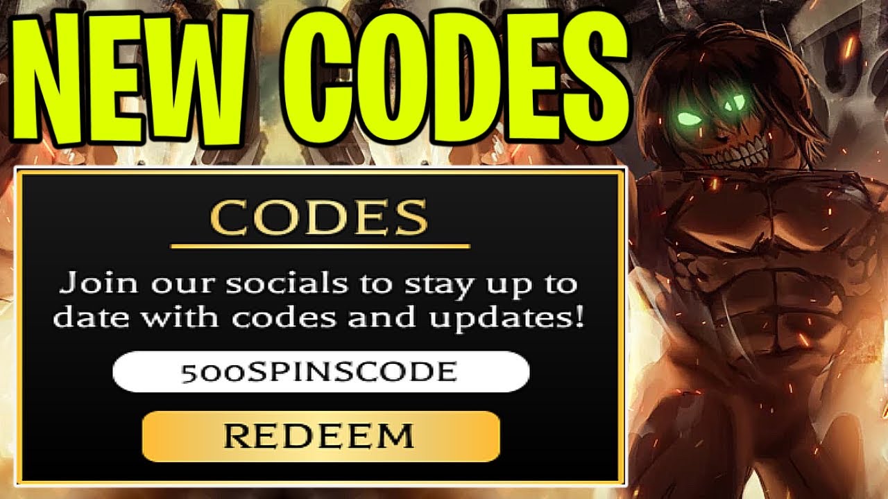 ⚠️NEW⚠️ ALL WORKING CODES FOR ATTACK ON TITAN REVOLUTION IN 2024 ...