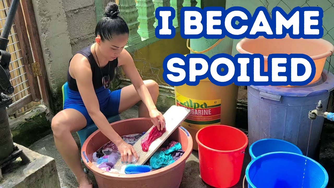 How do Filipinos wash their clothes by hands? - YouTube