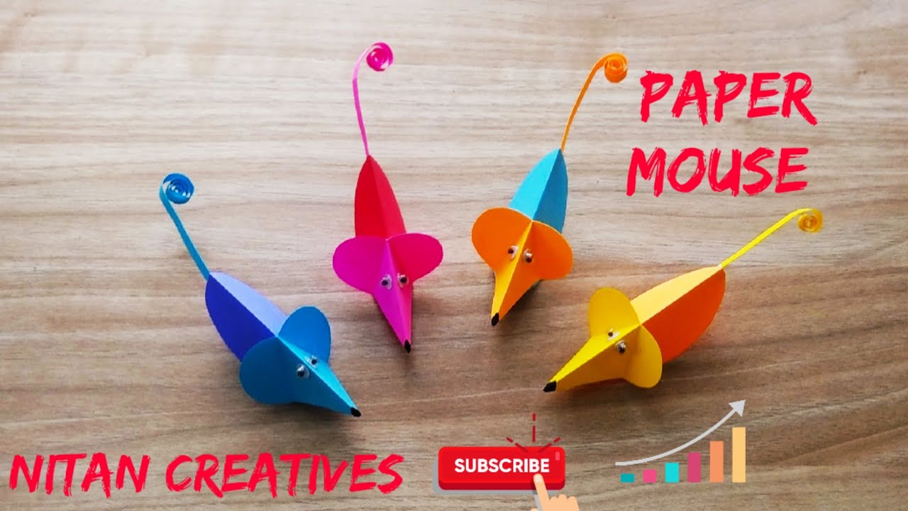 DIY Paper Mouse||How to make paper Mouse step by step||paper work art ...