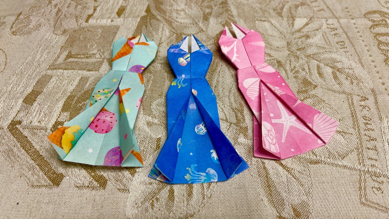 *THE ORIGAMI EVENING DRESS TUTORIAL!!!!*👗🎹🎬🎤🎳♟️🎻🌎🌝🌖🌪️☔️🌊🌗🌘🎷🎭🎺🎼 - YouTube