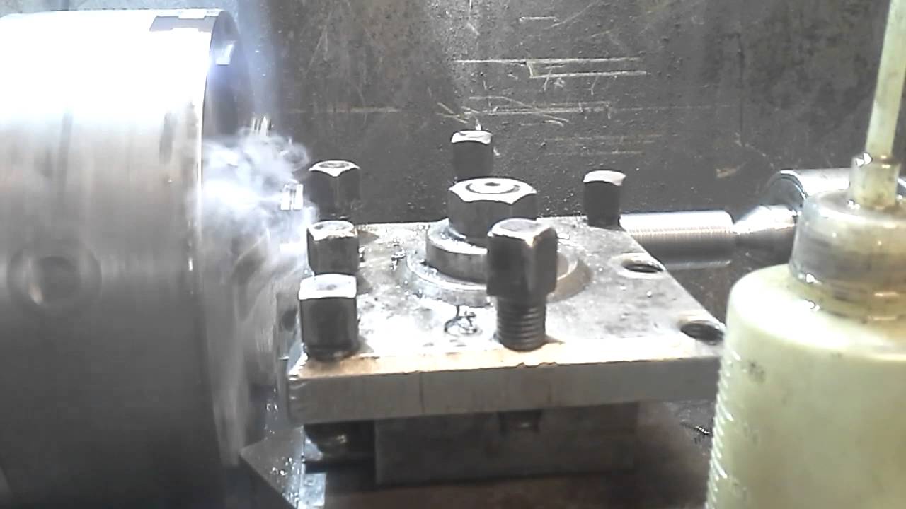 lathe single point threading 1 1/4" unf - YouTube