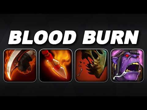 BLOOD BURN Feast + Burning Spear + Bloodrage + Chemical Rage | Dota 2 Ability Draft