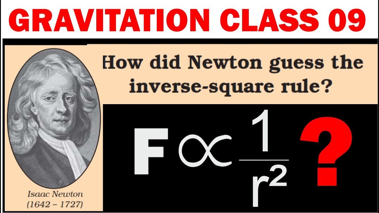 How did Newton guess the inverse-square rule? Gravitation Class 09 ...
