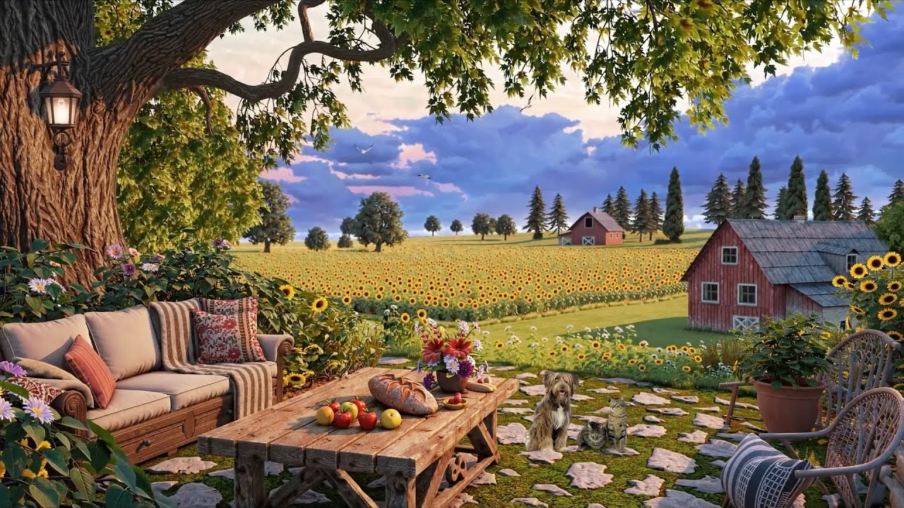 Peaceful Relaxation in the Sunflower Field – Relaxing Piano Music From ...