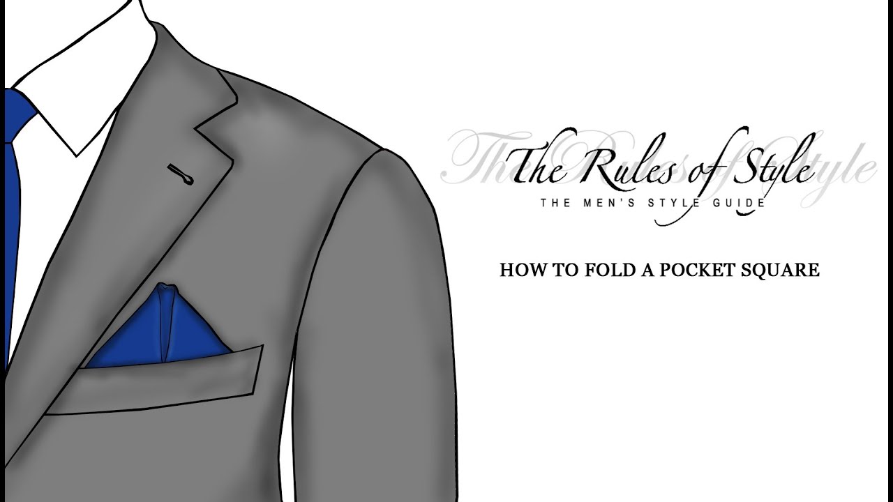 How To Fold A Pocket Square - Winged Poof - YouTube
