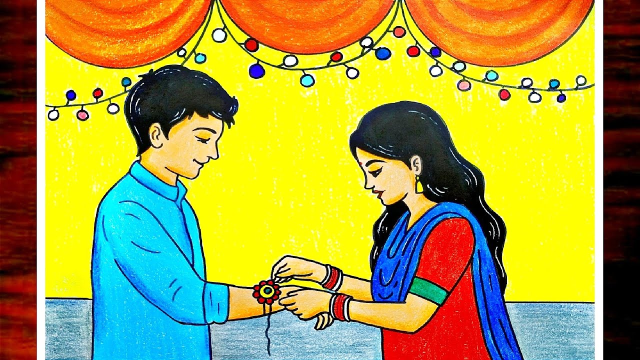 Raksha Bandhan Special Easy Scenery Drawing|Rakhi Drawing|How To Draw ...