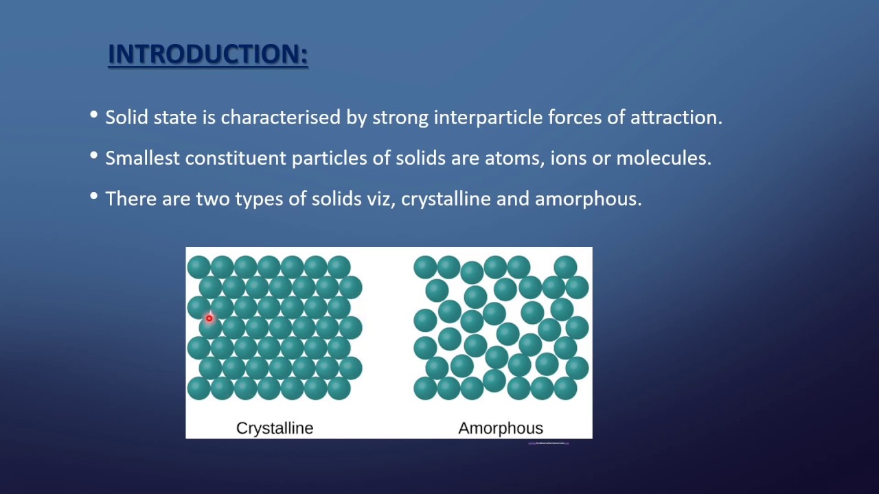 HSC Solid State Chemistry Lecture 1 - YouTube