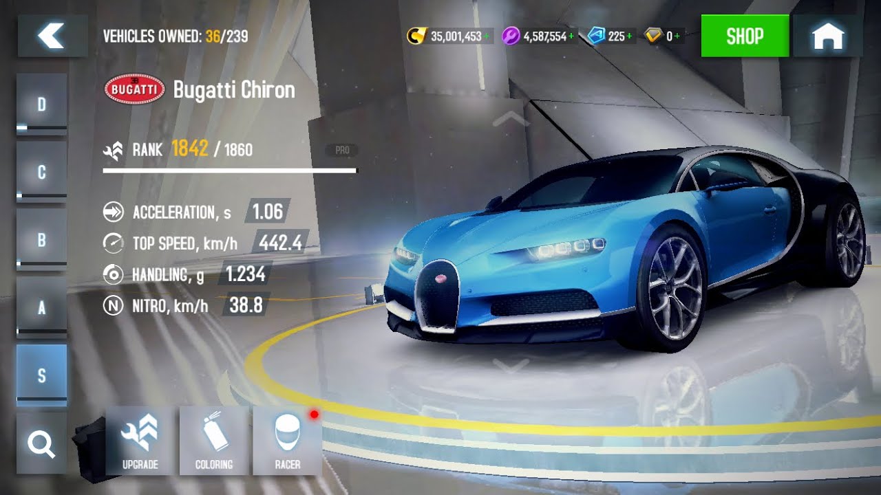 Upgrading the Bugatti Chiron (Asphalt 8) - YouTube
