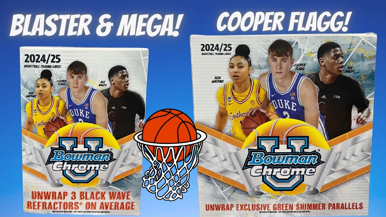 2024/25 Bowman Chrome University Basketball Mega Box & Blaster Box ...