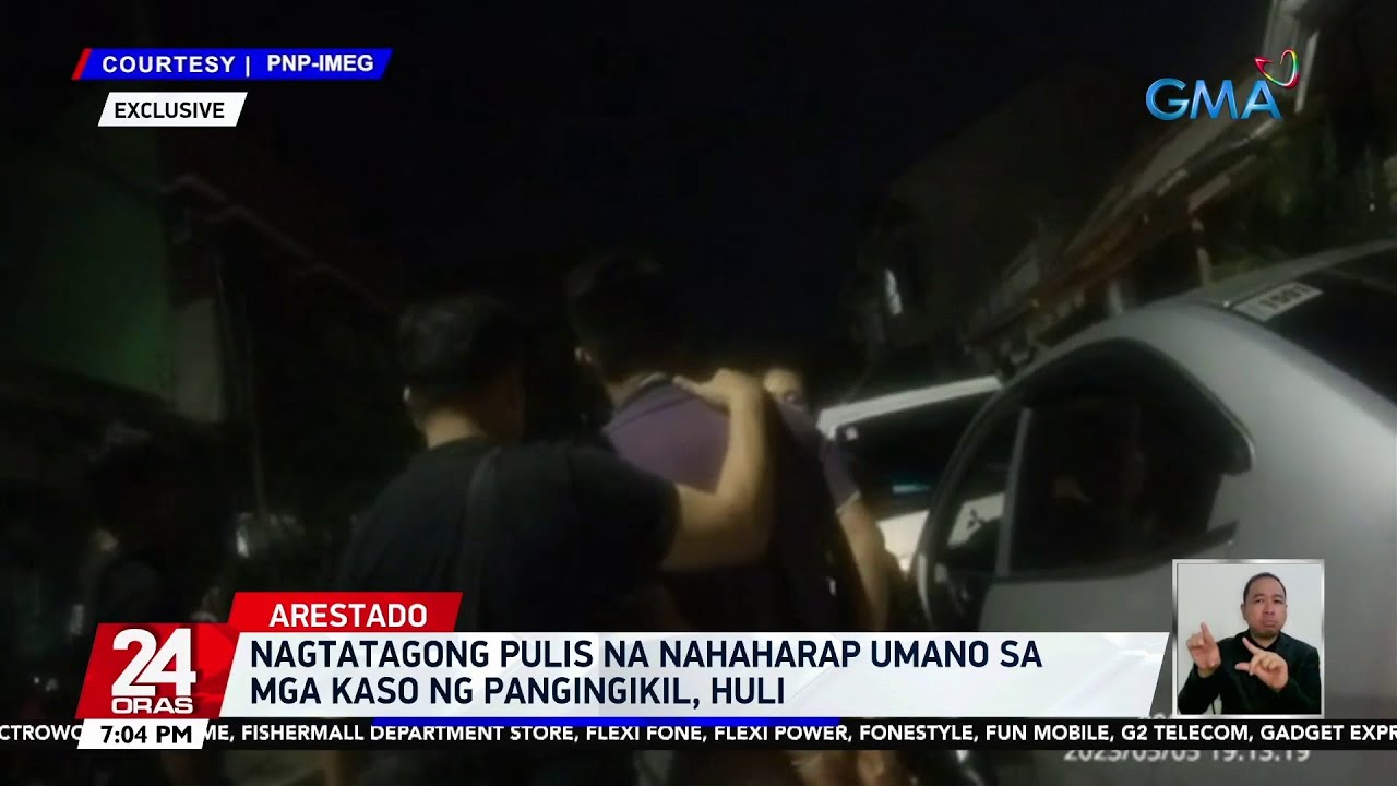 Nagtatagong pulis na nahaharap umano sa mga kaso ng pangingikil, huli ...
