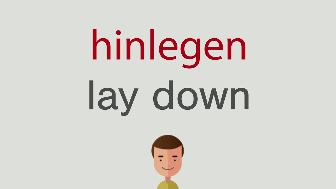 Wie heißt hinlegen auf englisch - YouTube