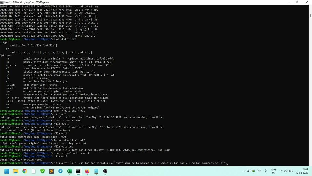 Hacking Linux for Beginners| Bandit level 12 | Wargames | overthewire ...