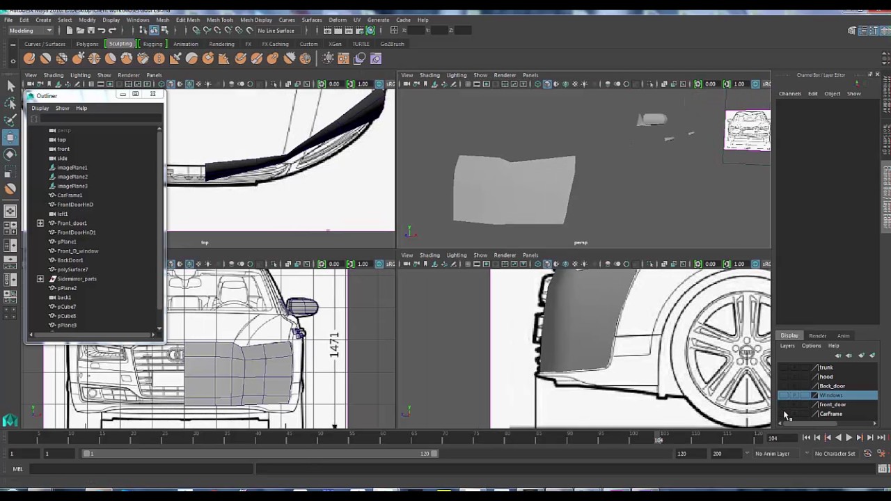 Maya 2016 car modeling video 8 - YouTube