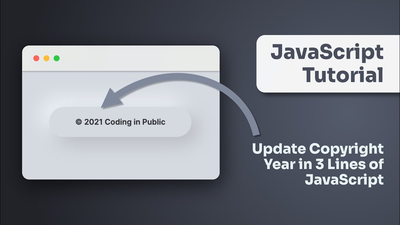 Update Copyright Year With Javascript YouTube Update Copyright Year With Javascript YouTube