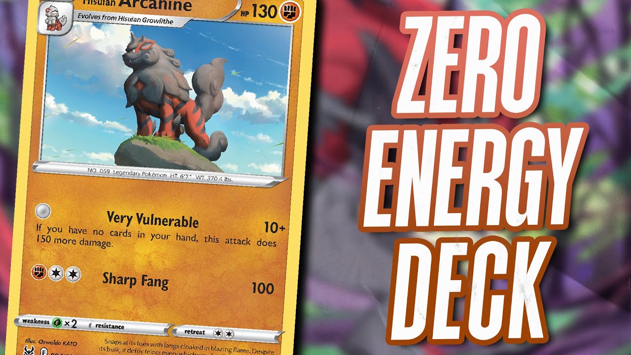 ⚪ NO ENERGY DECK?! Hisuian Arcanine is a very fun deck and could be ...
