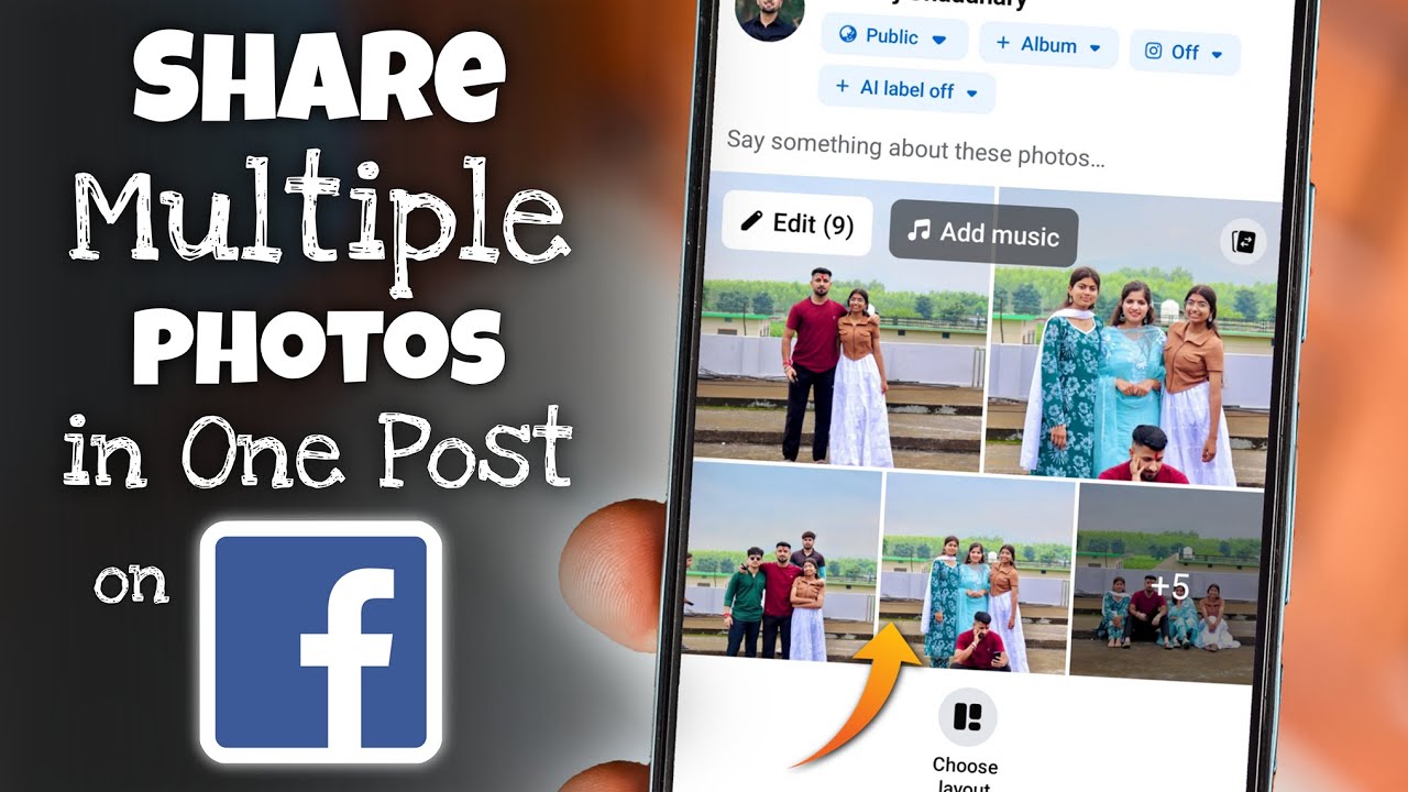 How to Share Multiple Photos in One Post on Facebook - YouTube