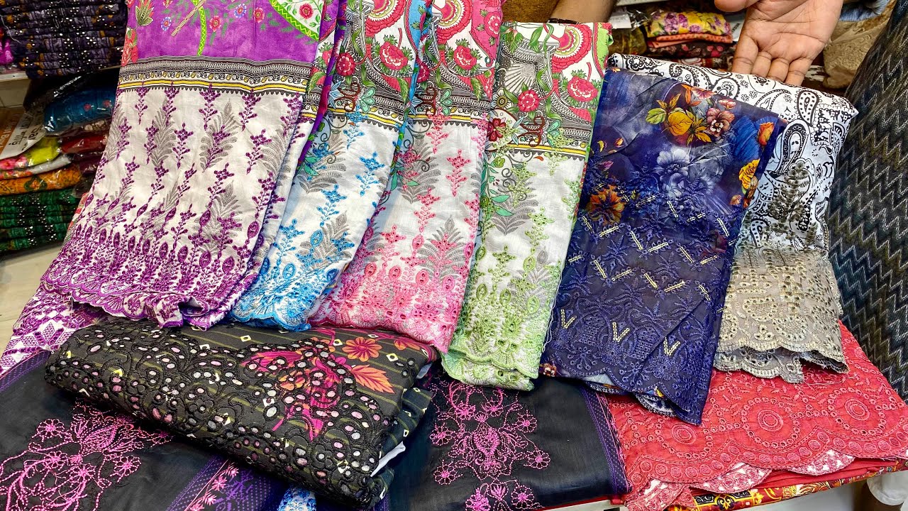 অর্ধেক দামে🔥Mashal and Guljee ক্যাটালগ জামা ওরনা কাজের গরজিয়াছ থ্রি ...