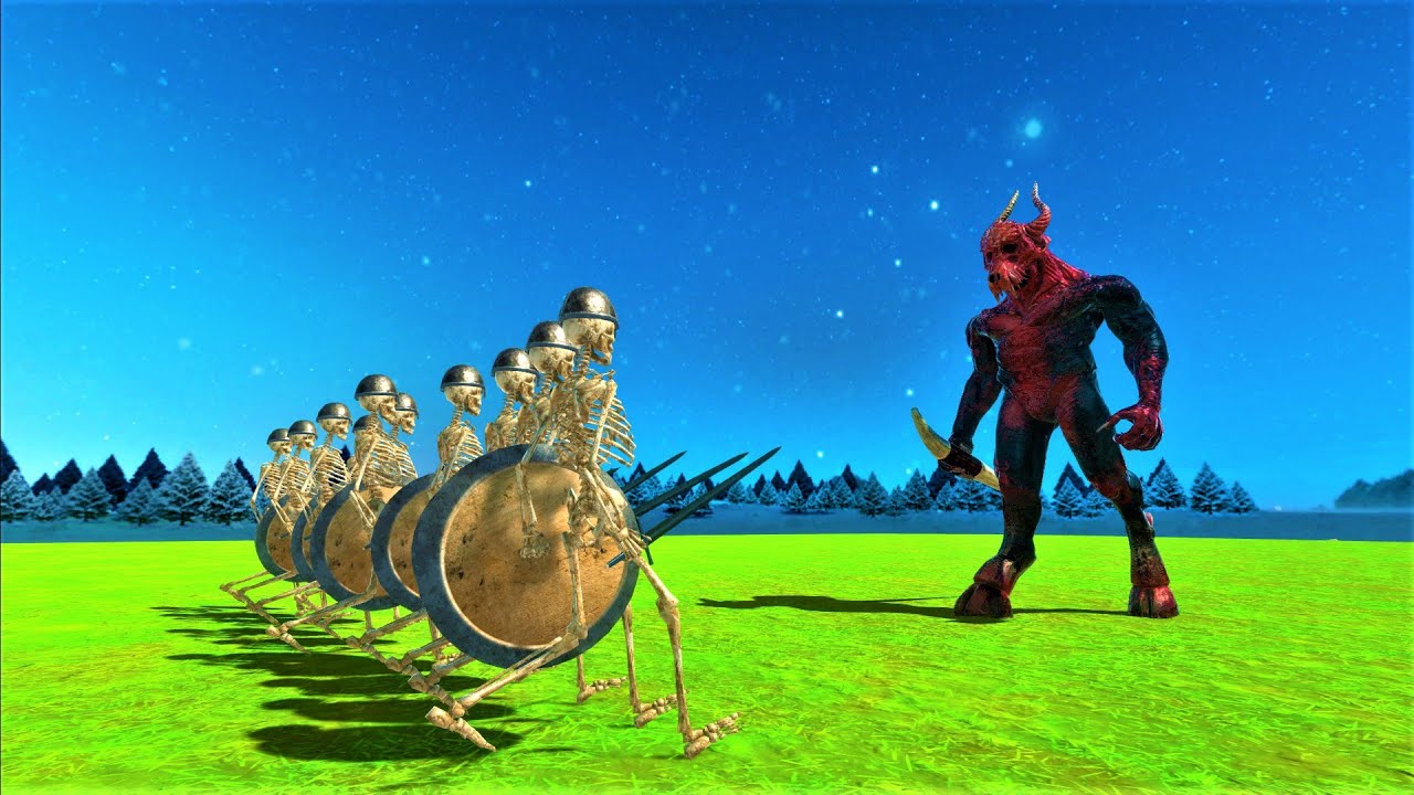 10 skeleton warrior vs strongest and second strongest units Animal ...