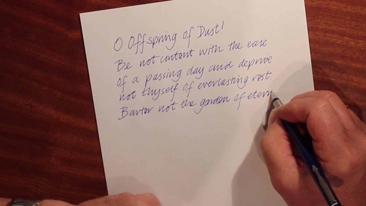 Handwriting demo 'Passing Day' - YouTube