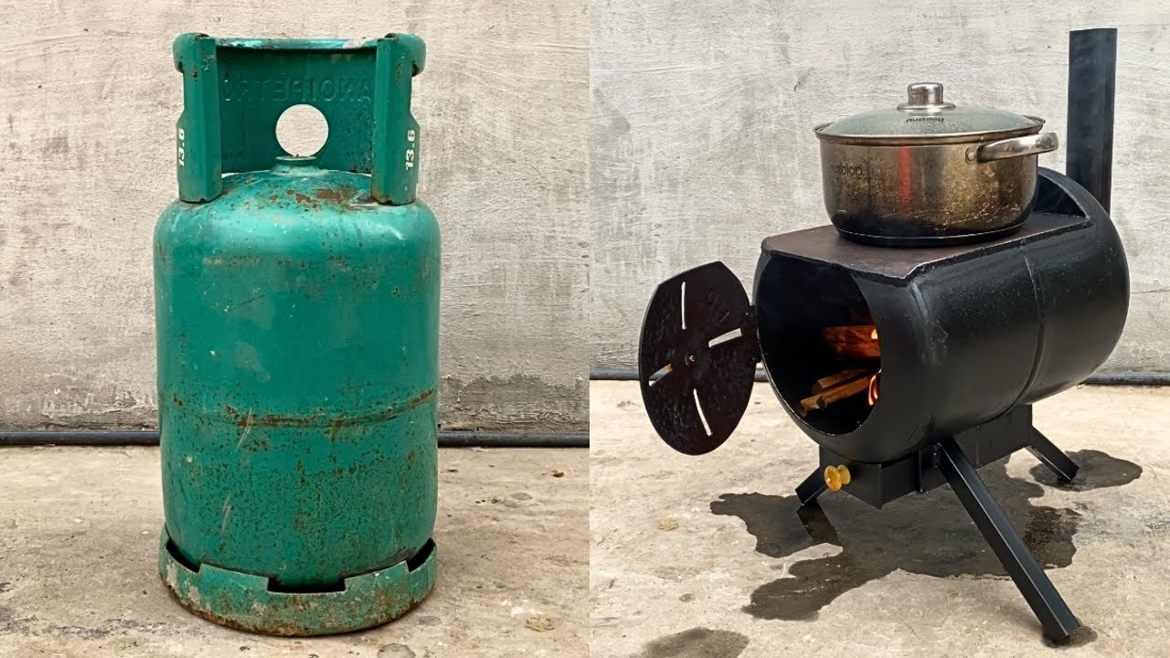 DIY - Craftsman's Ideas / How To Make A Wood Stove With An Old Gas ...