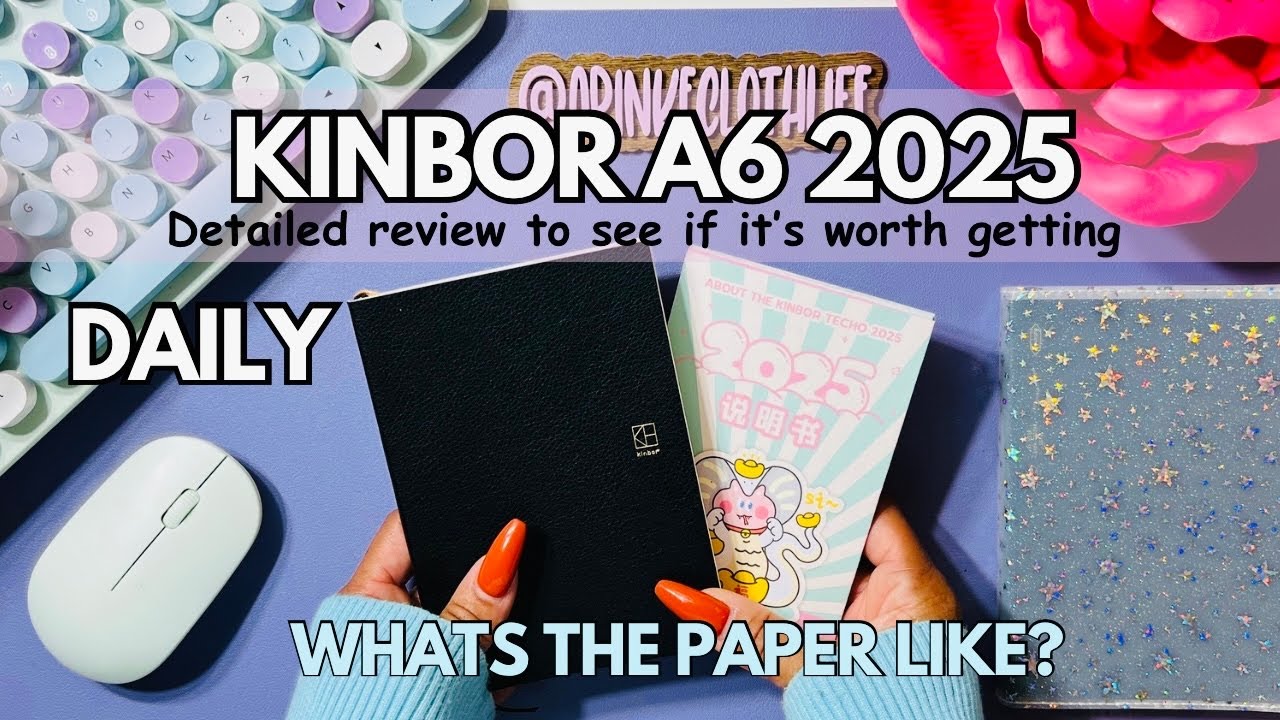 DETAILED KINBOR 2025 A6 Daily LAYOUT flip thru & review | Paper REVIEW ...