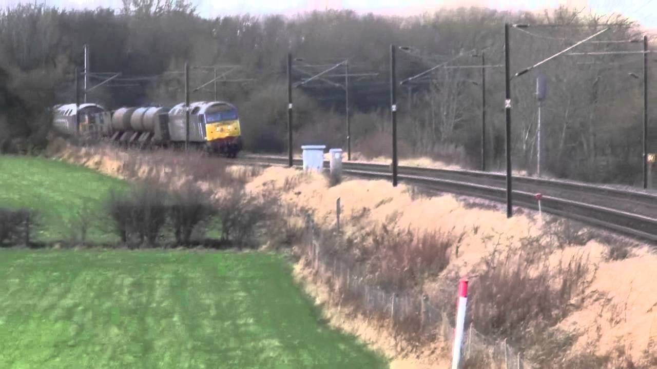 class 57 57011+57010 @ricknall (aycliffe) 29/11/11 south then north ...